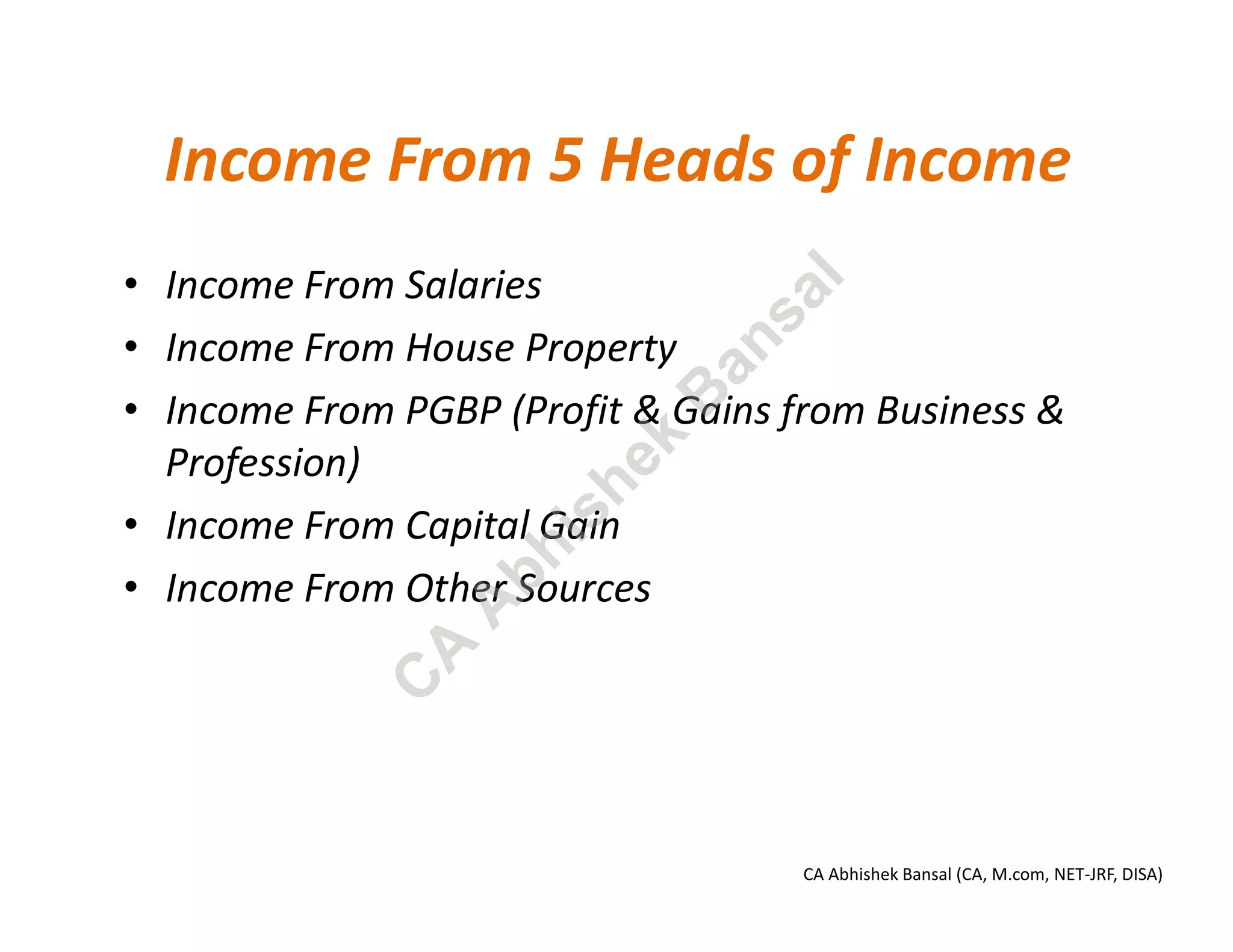 Computation of total income & tax liability individual, Partnership ...