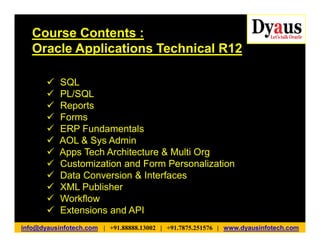 Oracle Apps Technical Training & Placement in Pune Kharadi | PPT