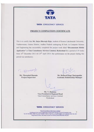 TCS Internship | PDF