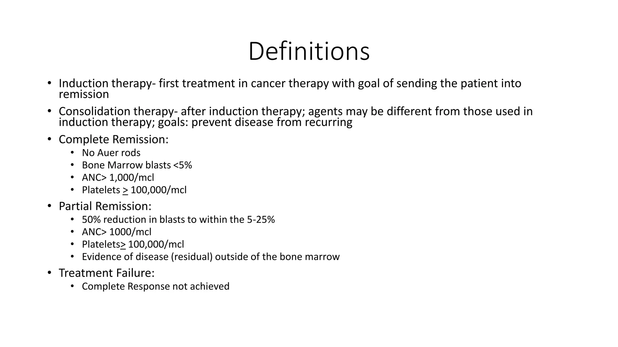 Treatment of Acute Myeloid Leukemia & Supportive Care | PPTX