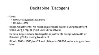 Treatment of Acute Myeloid Leukemia & Supportive Care | PPTX