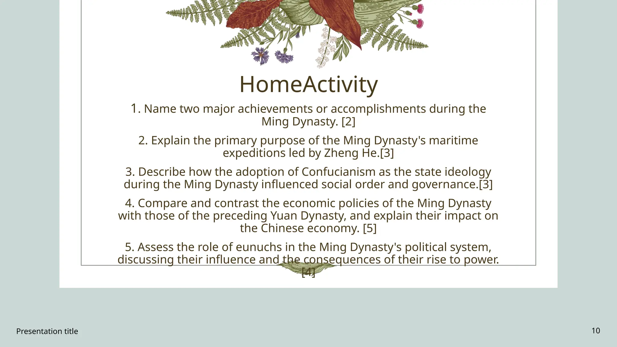 Ming dynasty Songhai empire introduction | PPTX