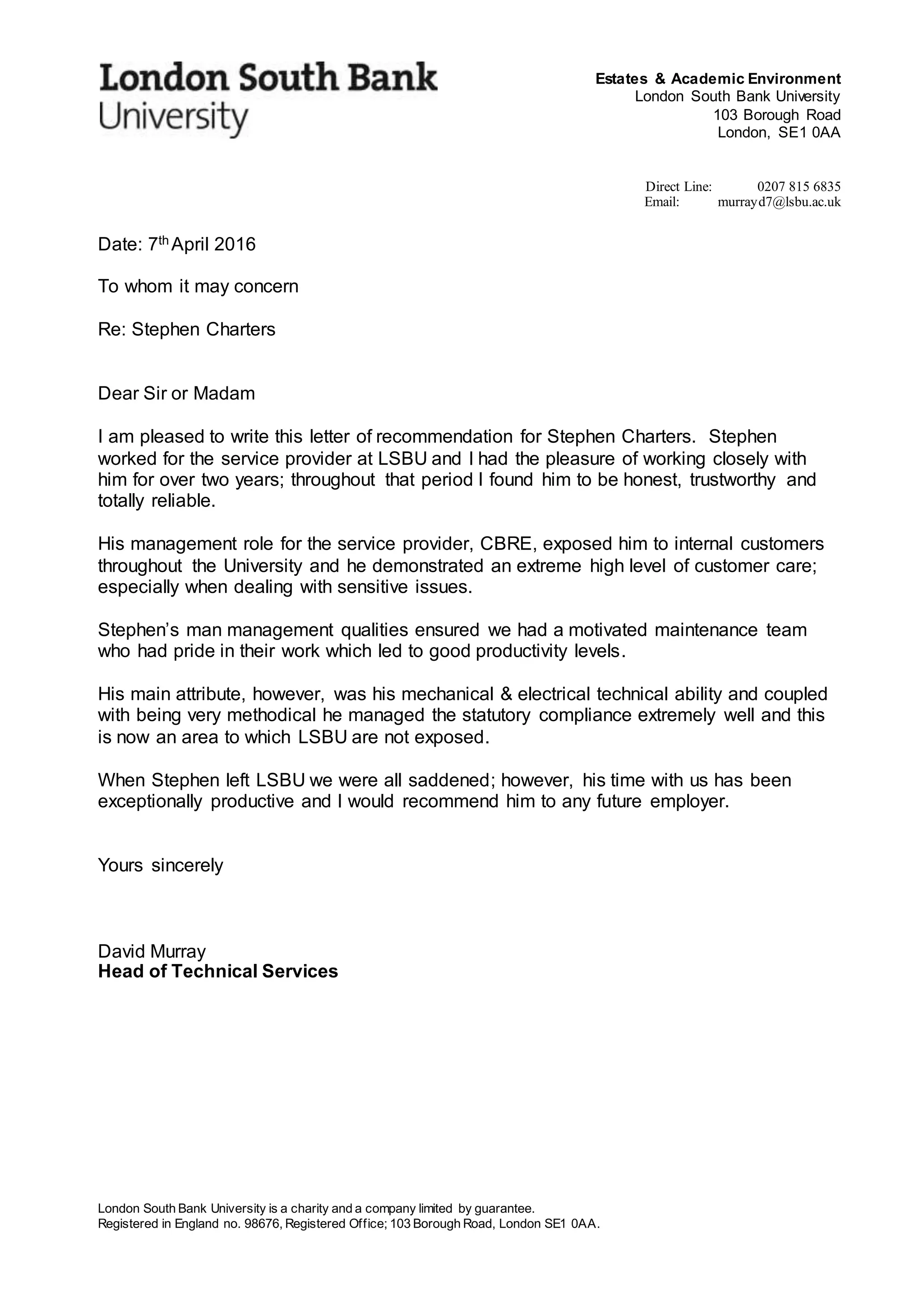 Steve Charters | DOCX