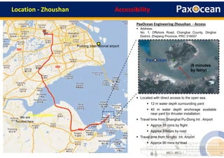 PaxOcean Zhoushan Presentation 150727s | PDF