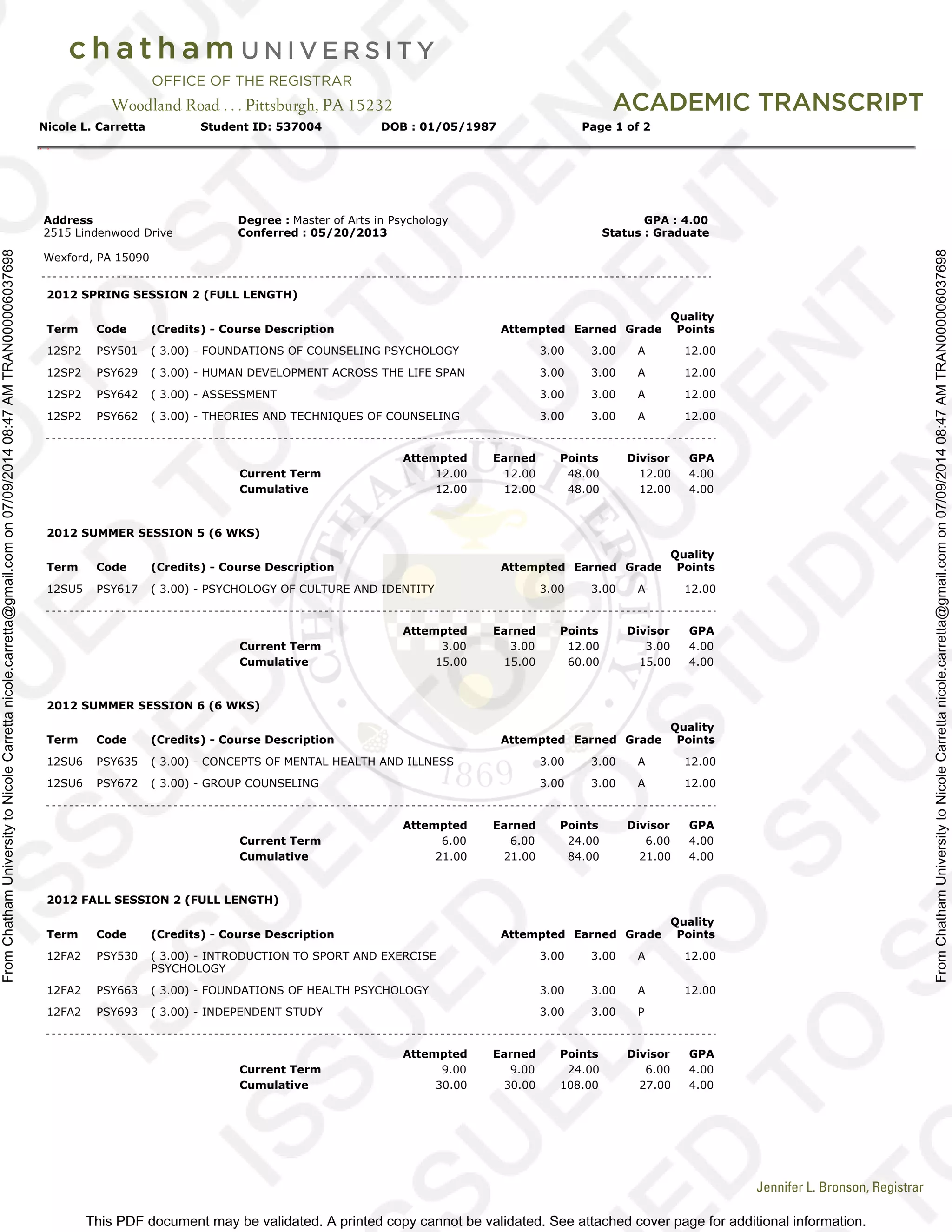 Chatham Transcript | PDF