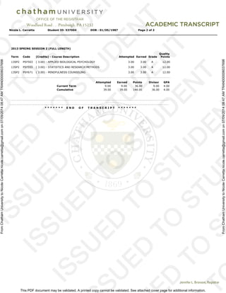Chatham Transcript | PDF