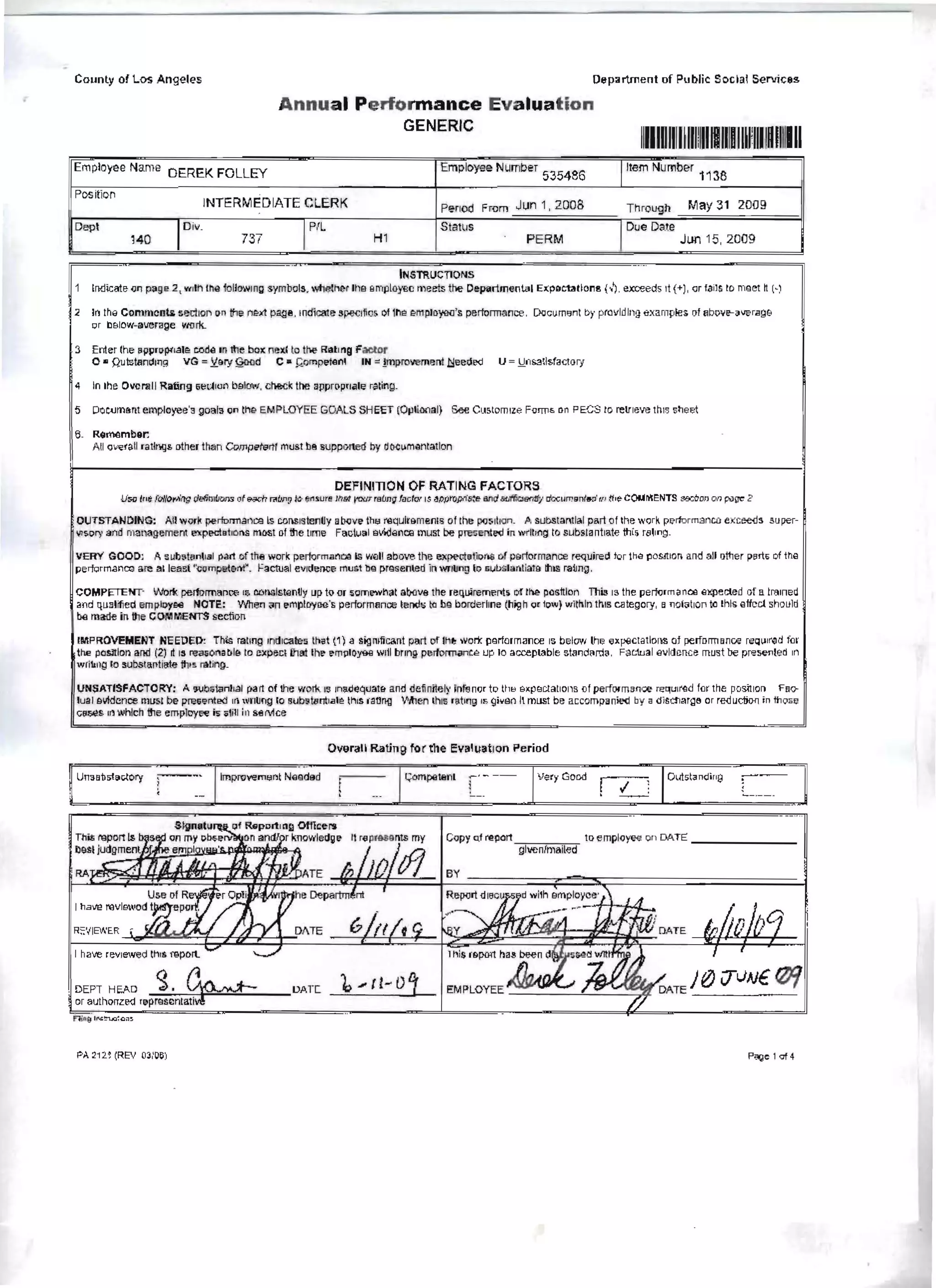 PerformanceEvaluation_31May_2009 | PDF
