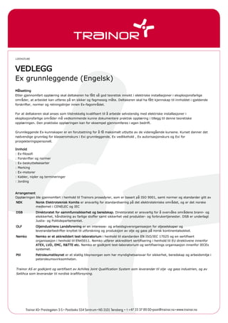 Kursbevis med vedlegg | PDF
