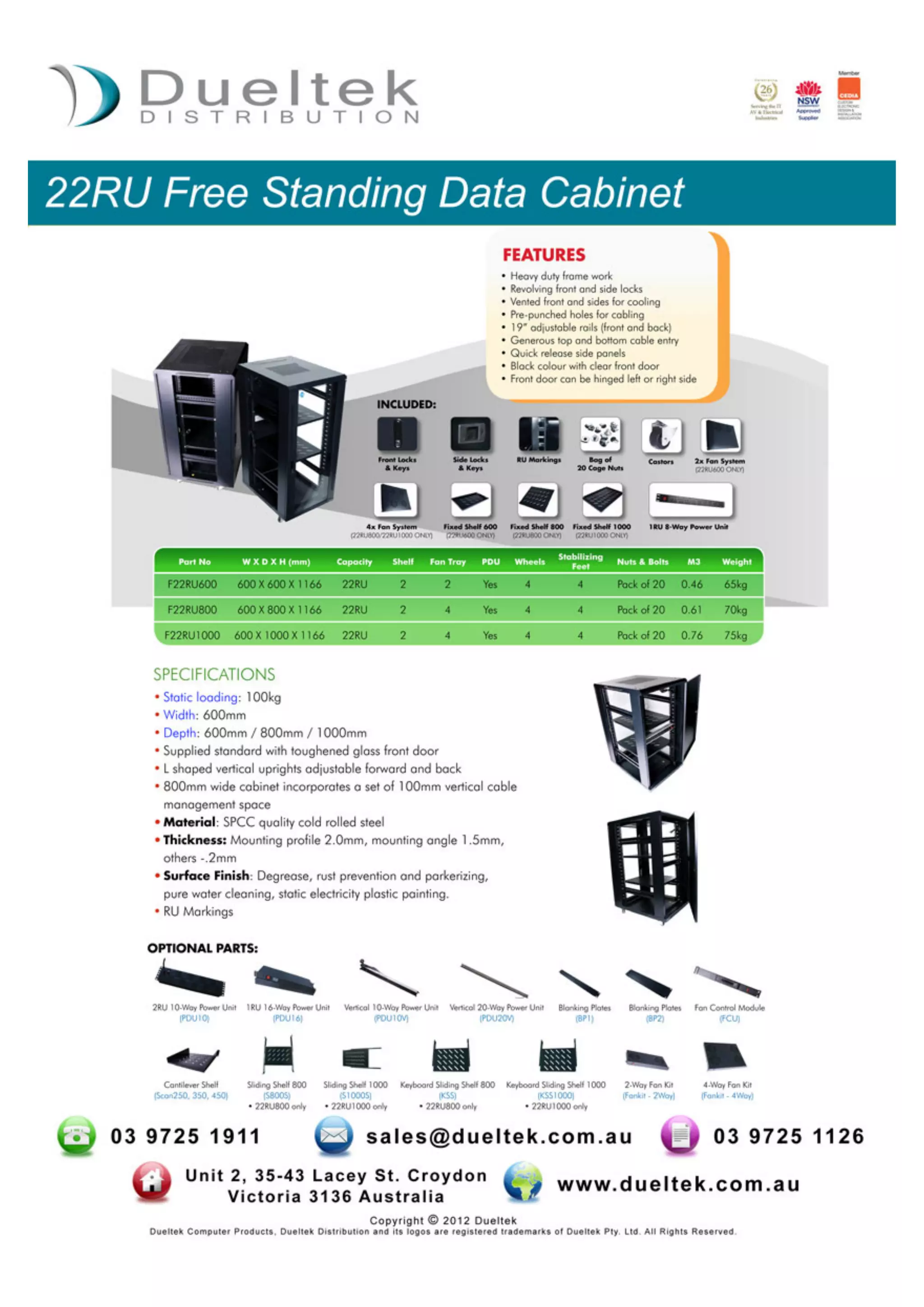 Data Racks and Cabinets | PDF