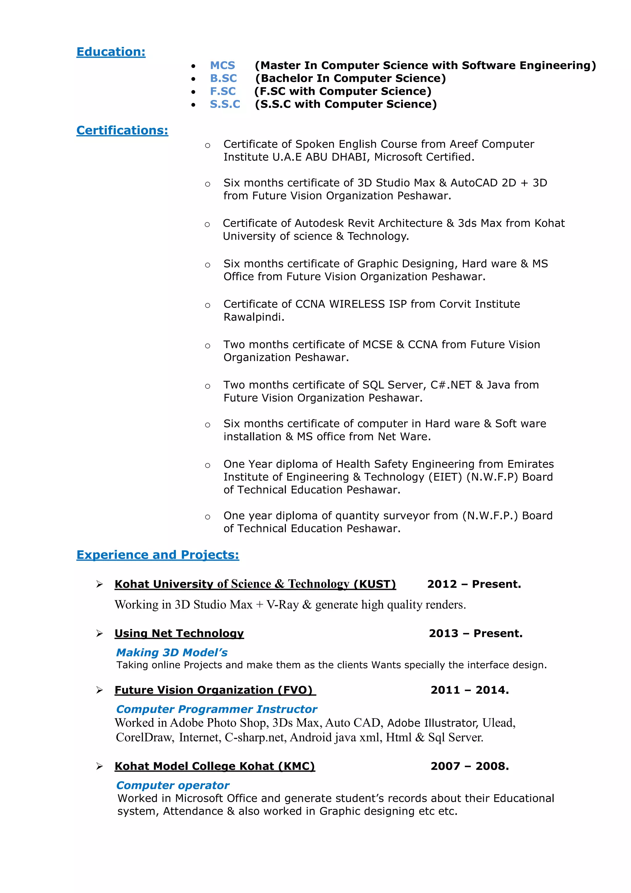AAMIR SULTAN CV | PDF