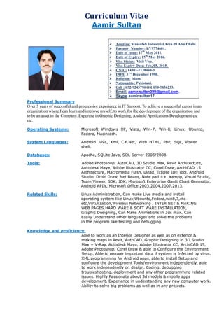 AAMIR SULTAN CV | PDF