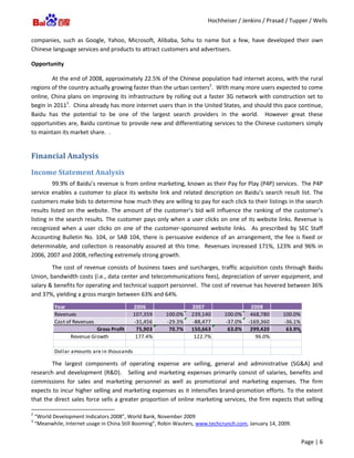 Baidu Valuation Analysis | DOCX