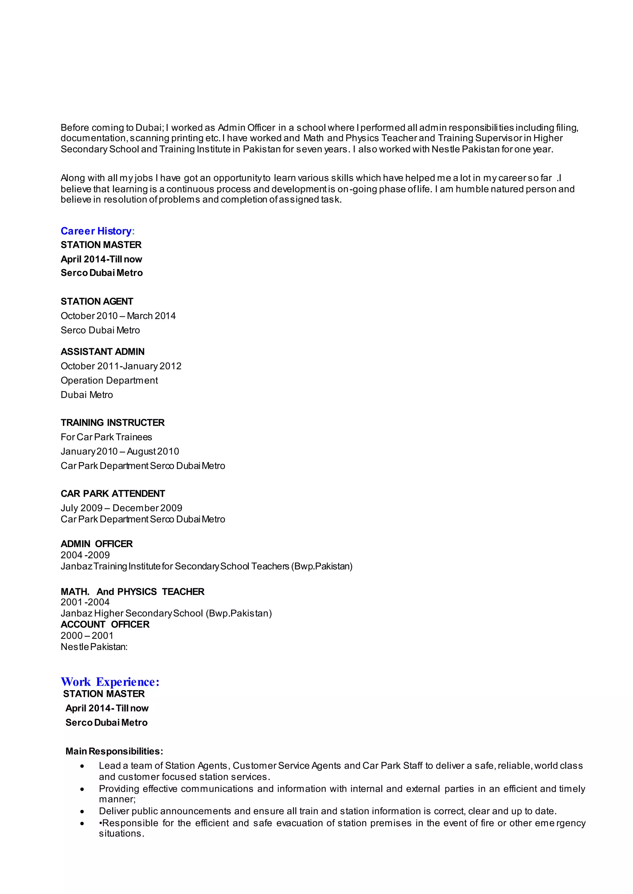 CV Hammad Bukhari | DOCX