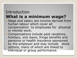 Minumu wage ppt 20-8-15 | PDF
