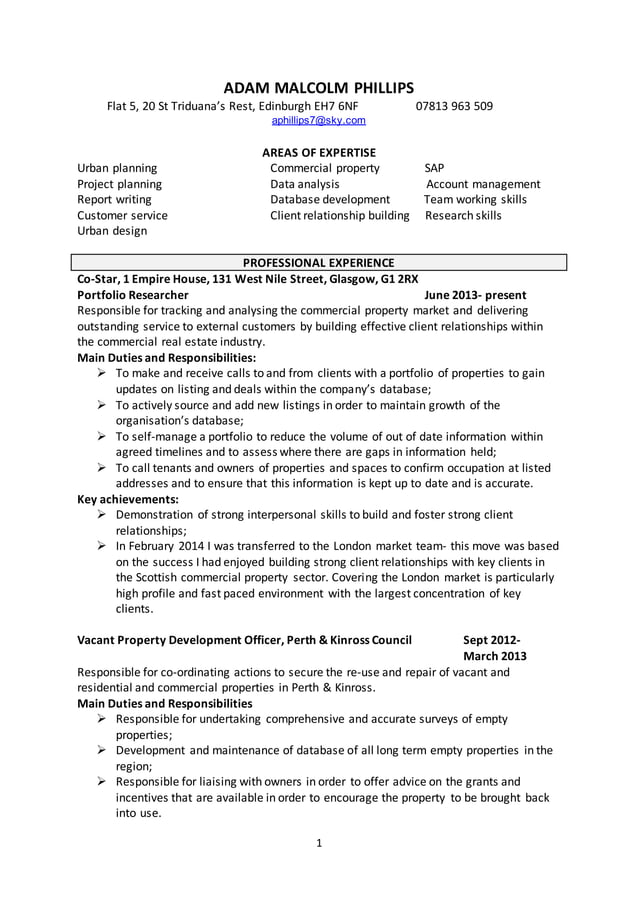 Adam Phillips CV NEW | PDF