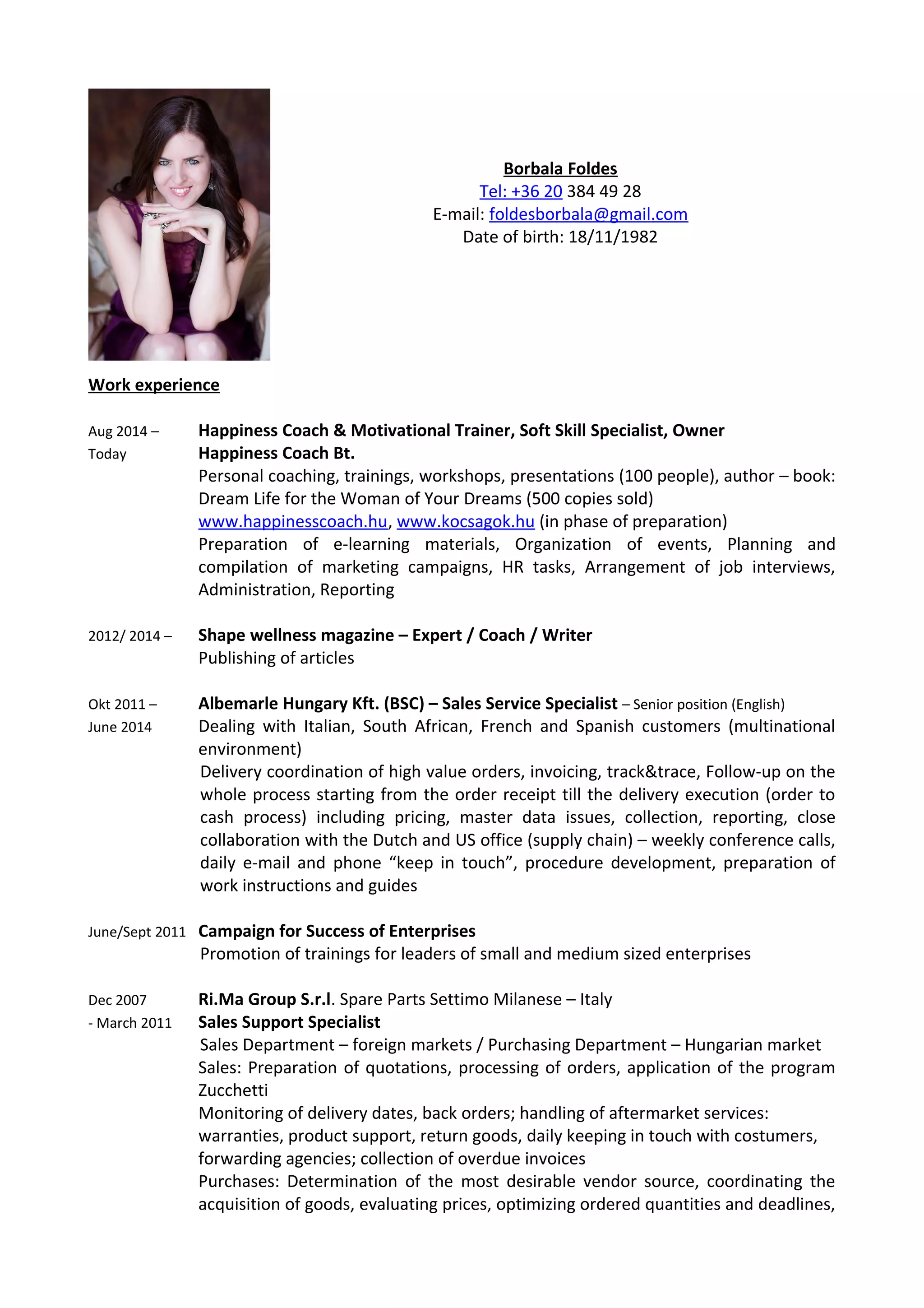 CV Borbala Foldes-English 2016 | DOC