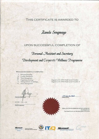 PA & Secretary certificate | PDF