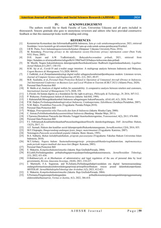 Philosophy of Personal Data Protection in Electronic Wallets | PDF