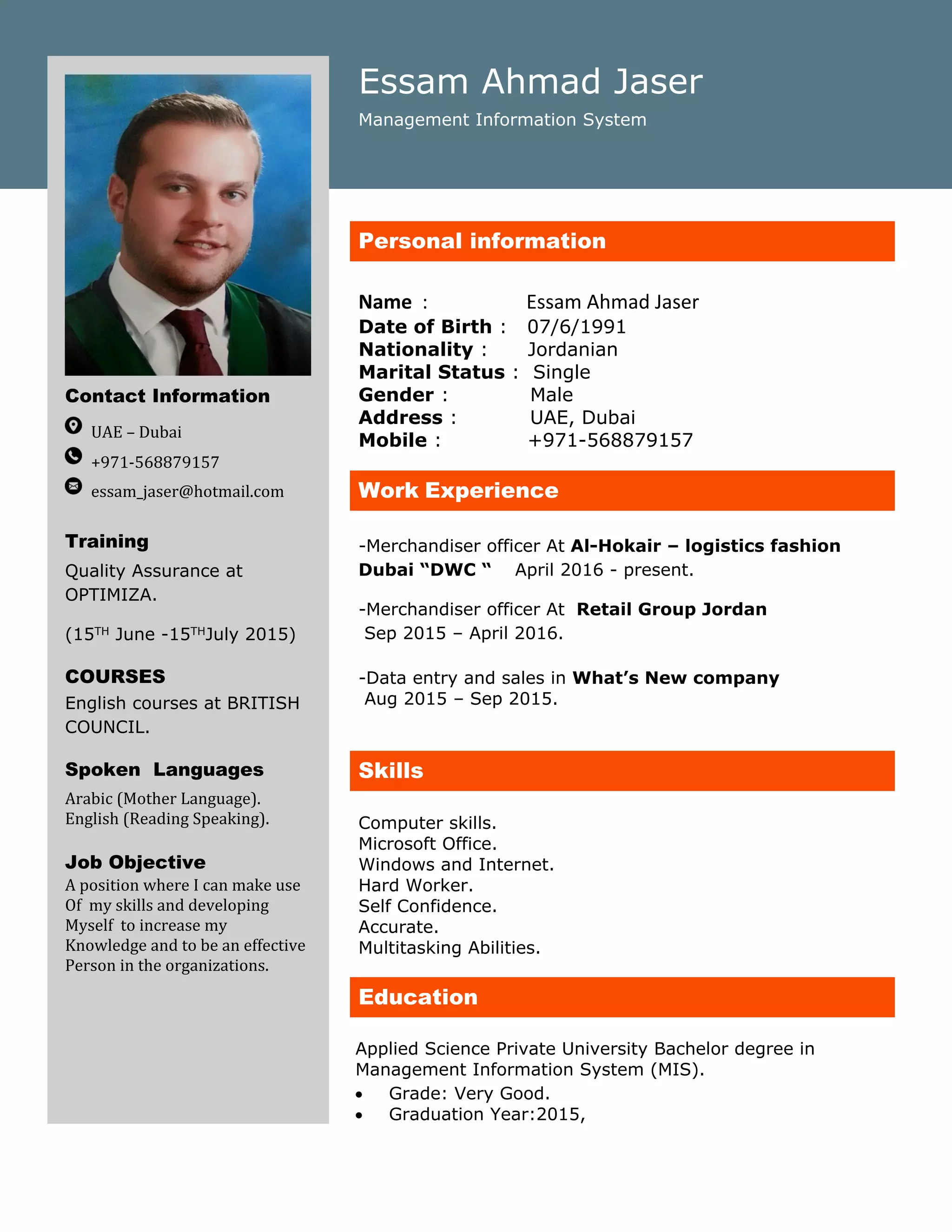 Essam Jaser C.V | PDF
