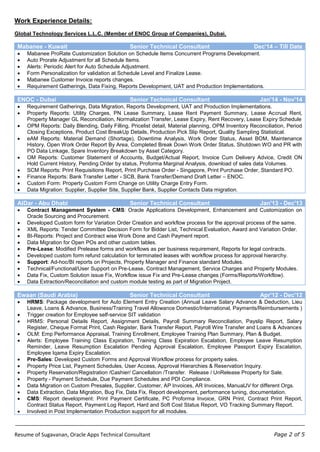 Resume of Sugavanan - Oracle Apps Technical Consultant | PDF