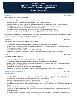 TONY RESUME PDF | PDF