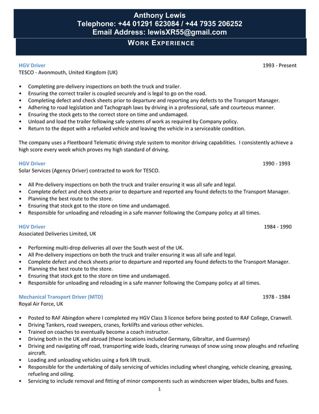 TONY RESUME PDF | PDF