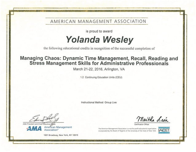AMA Managing Chaos Award | PDF