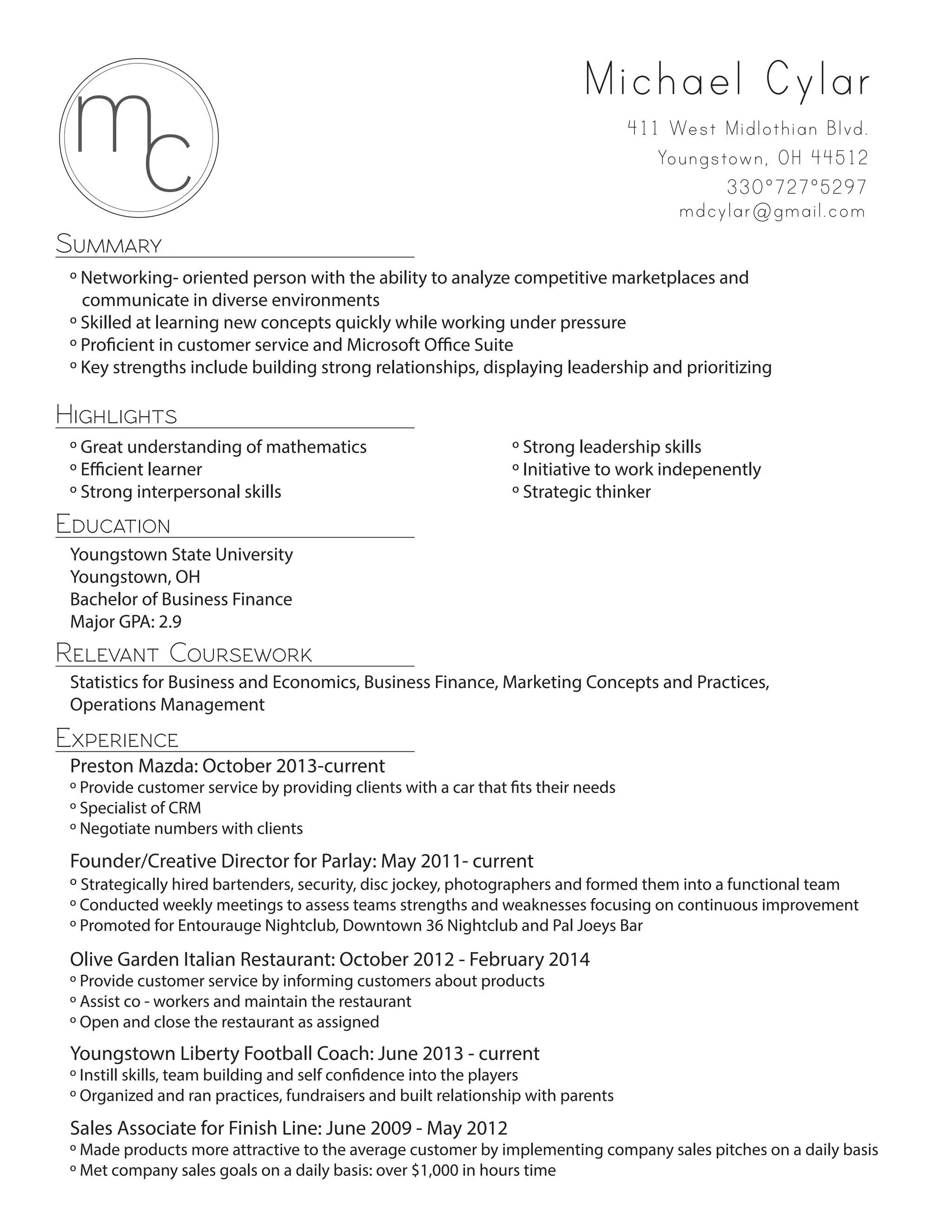 michaels resume-2 | PDF