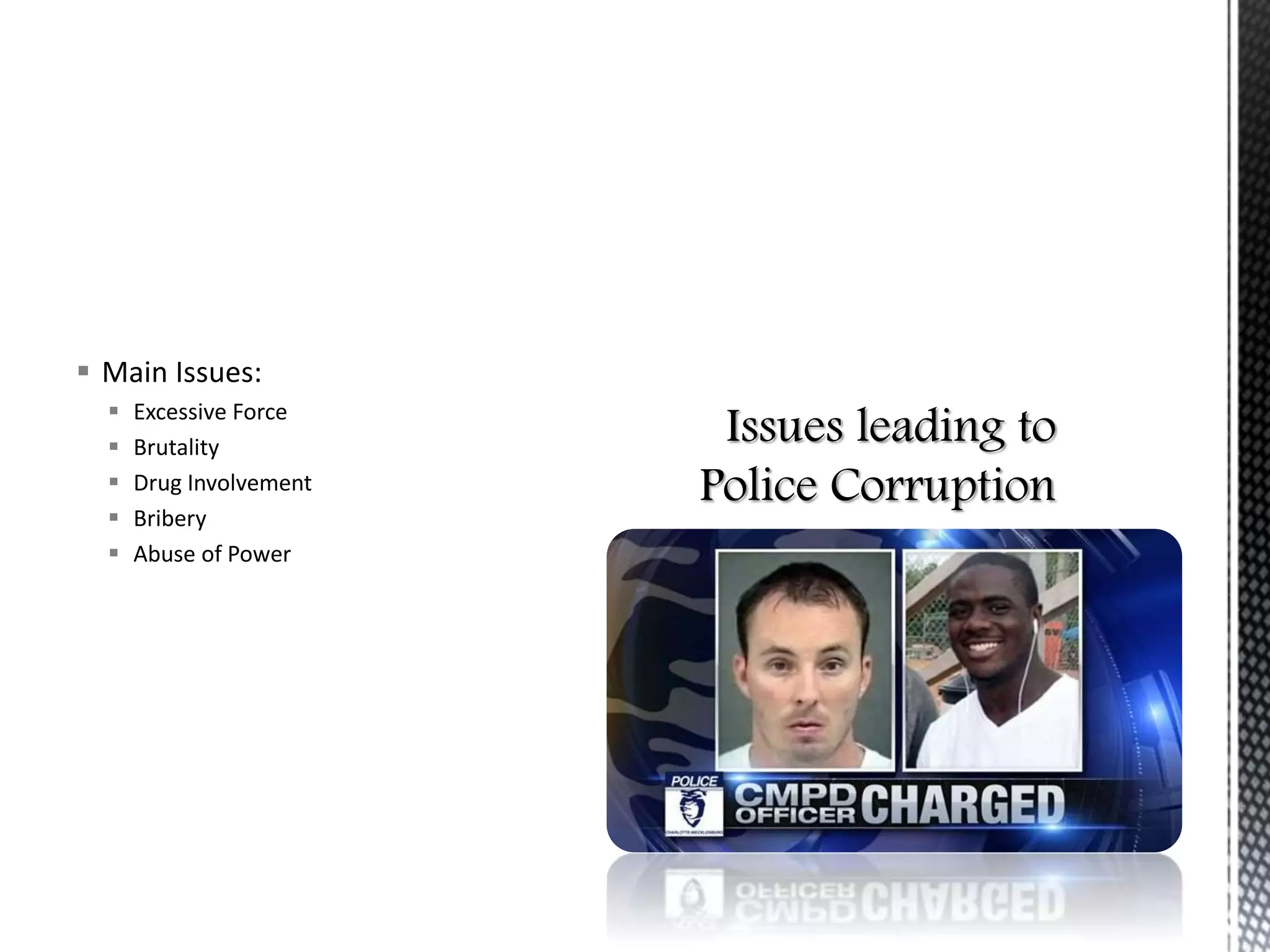 POLICE CORRUPTION IN AMERICA | PPTX