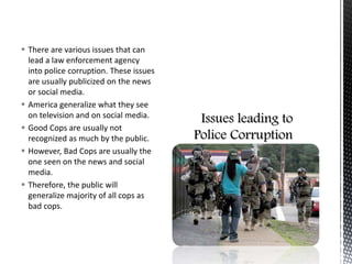 POLICE CORRUPTION IN AMERICA | PPTX