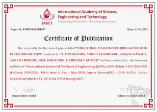 IJME certificate of publication | PDF
