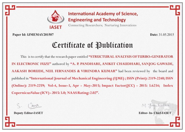 IJME certificate of publication | PDF