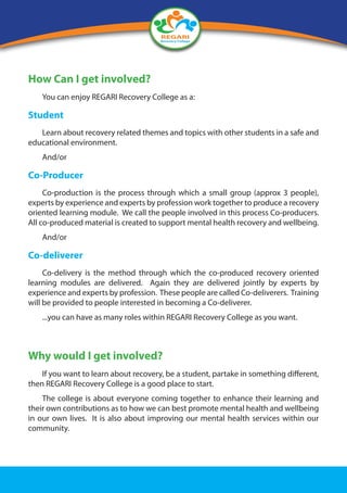 Recovery College Brochure | PDF
