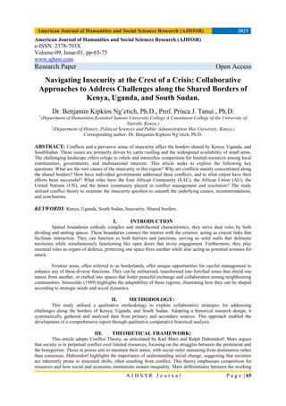 Navigating Insecurity at the Crest of a Crisis: Collaborative ...