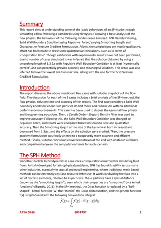 SPH Lab Report_Arya Dash | PDF | Physics | Science