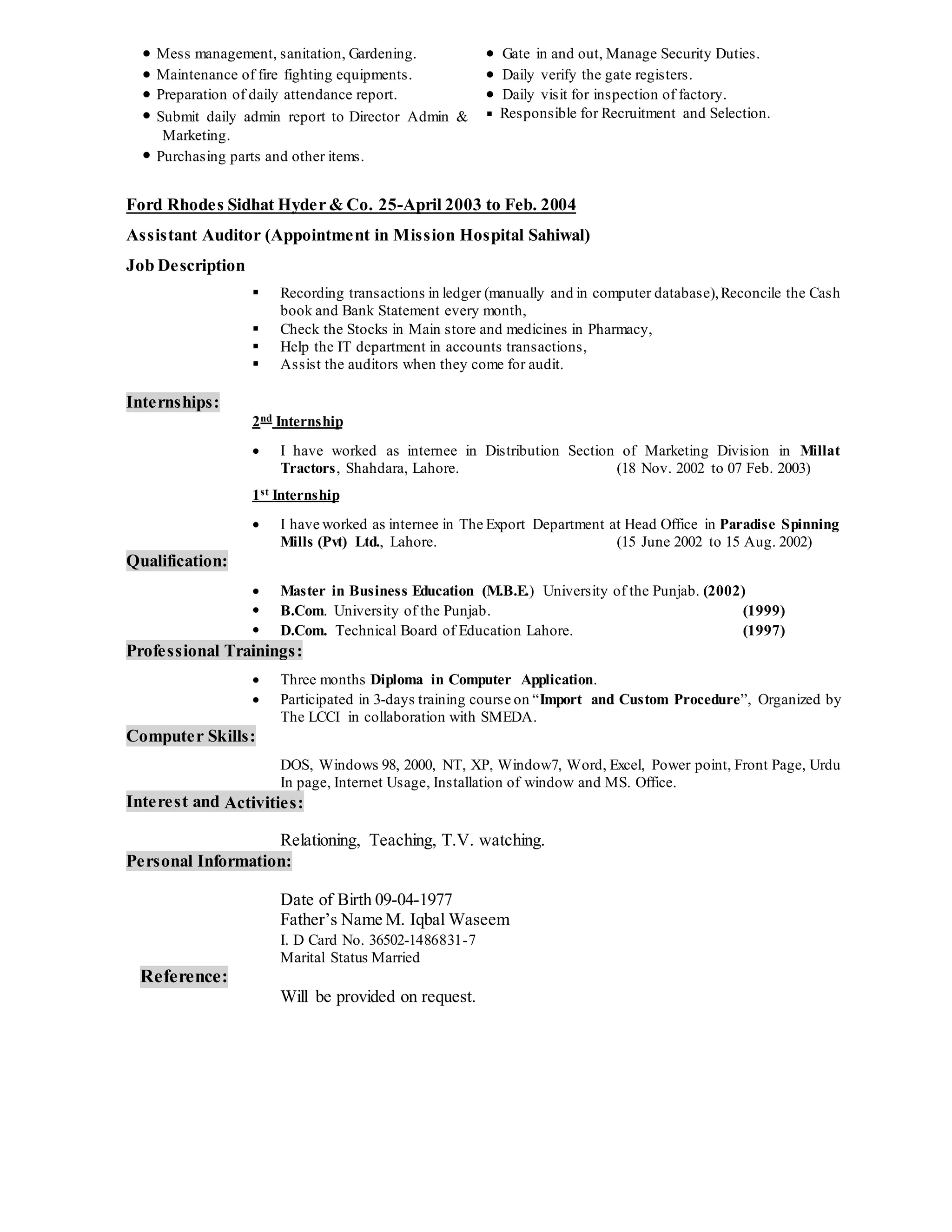 amjad-iqbal-cv | PDF