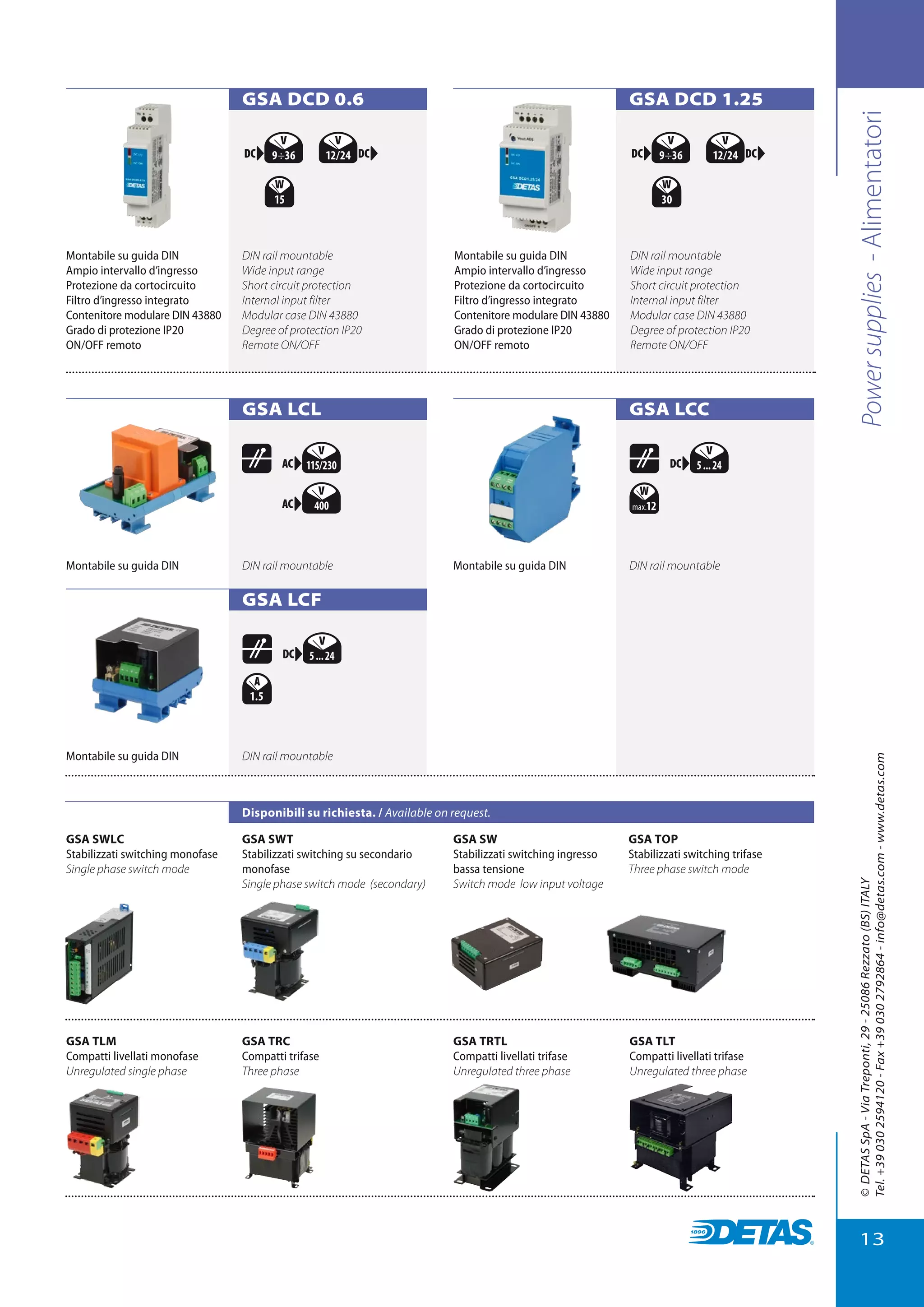 Detas - Power Supplies 2016 | PDF