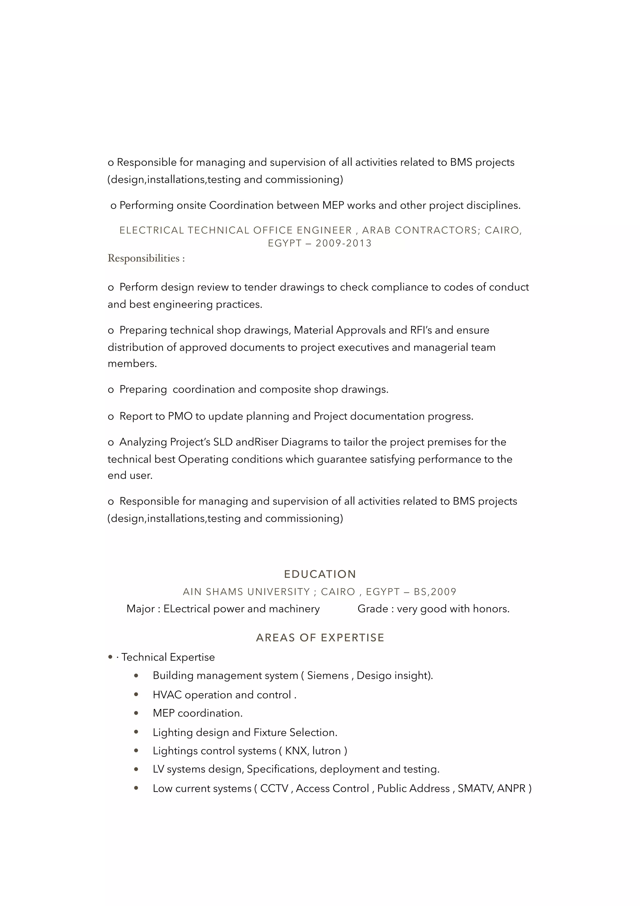 MEP Electrical Engineer | PDF