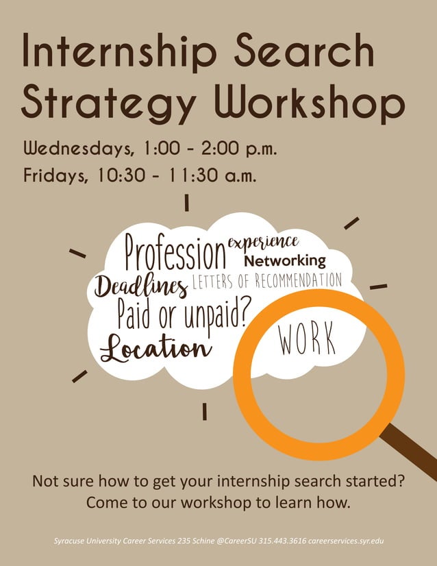 Internship Search Strategy Flyer v5 copy | PDF