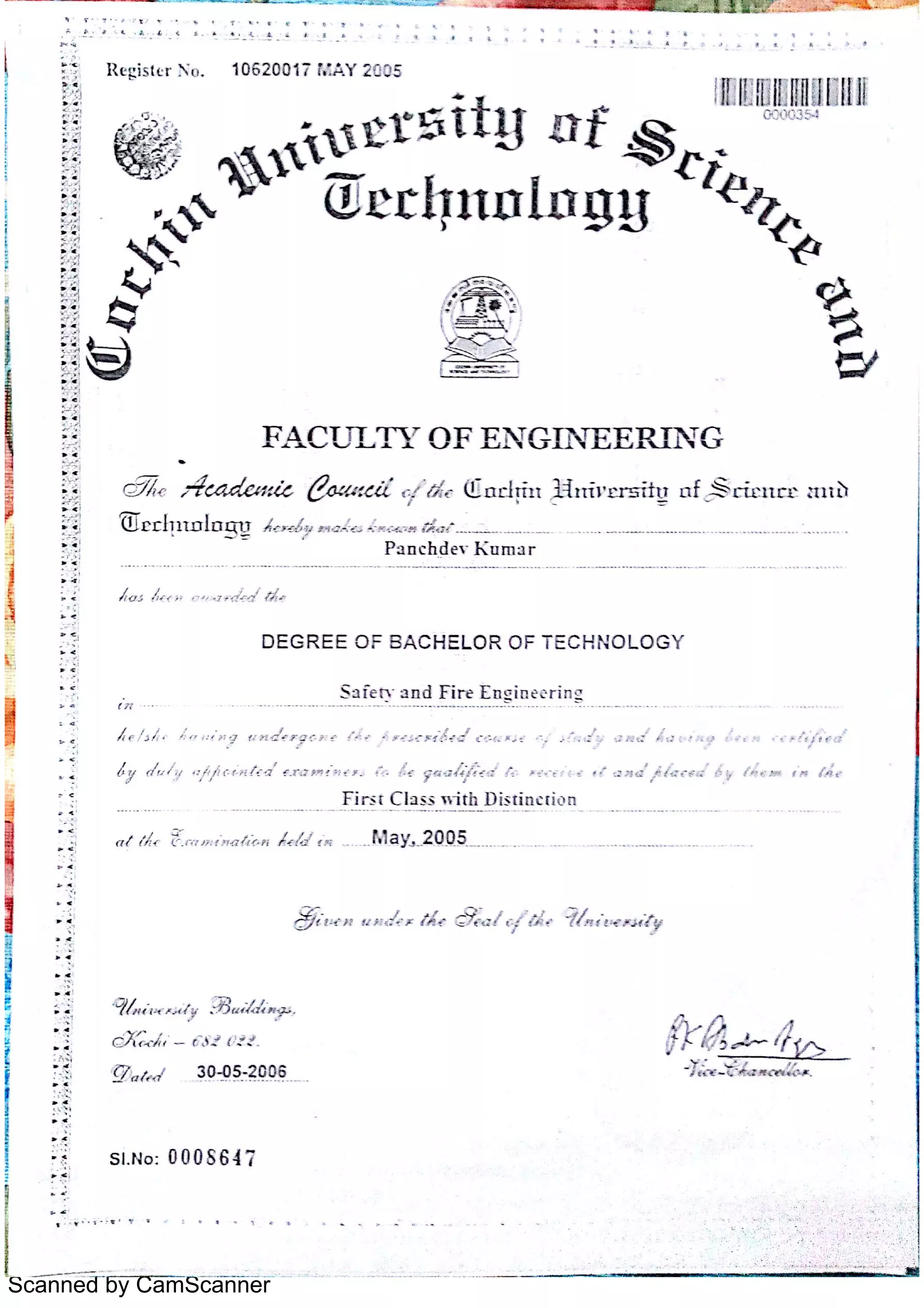 B.Tech Safety Engineering | PDF