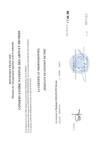 110117-Cnam Diplome | PDF