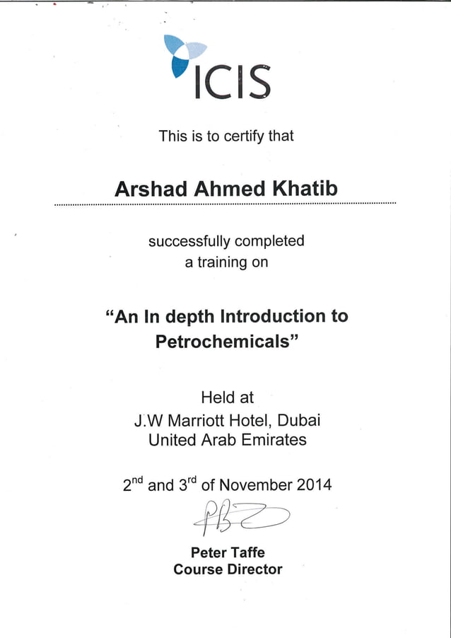 ICIS training certificate | PDF