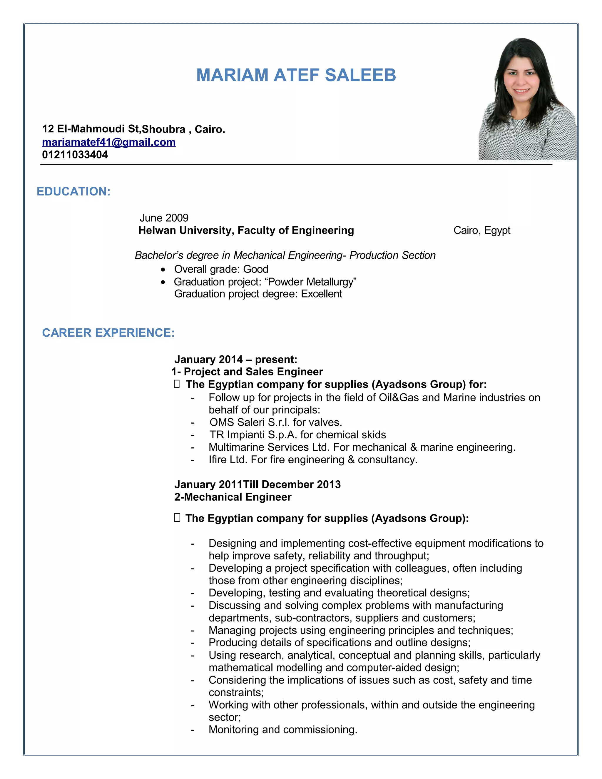 Mariam cv | DOC