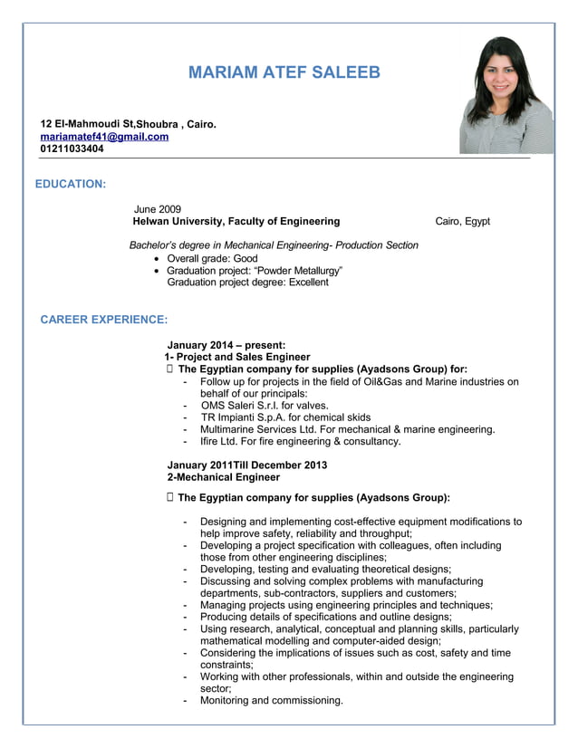 Mariam cv | PDF