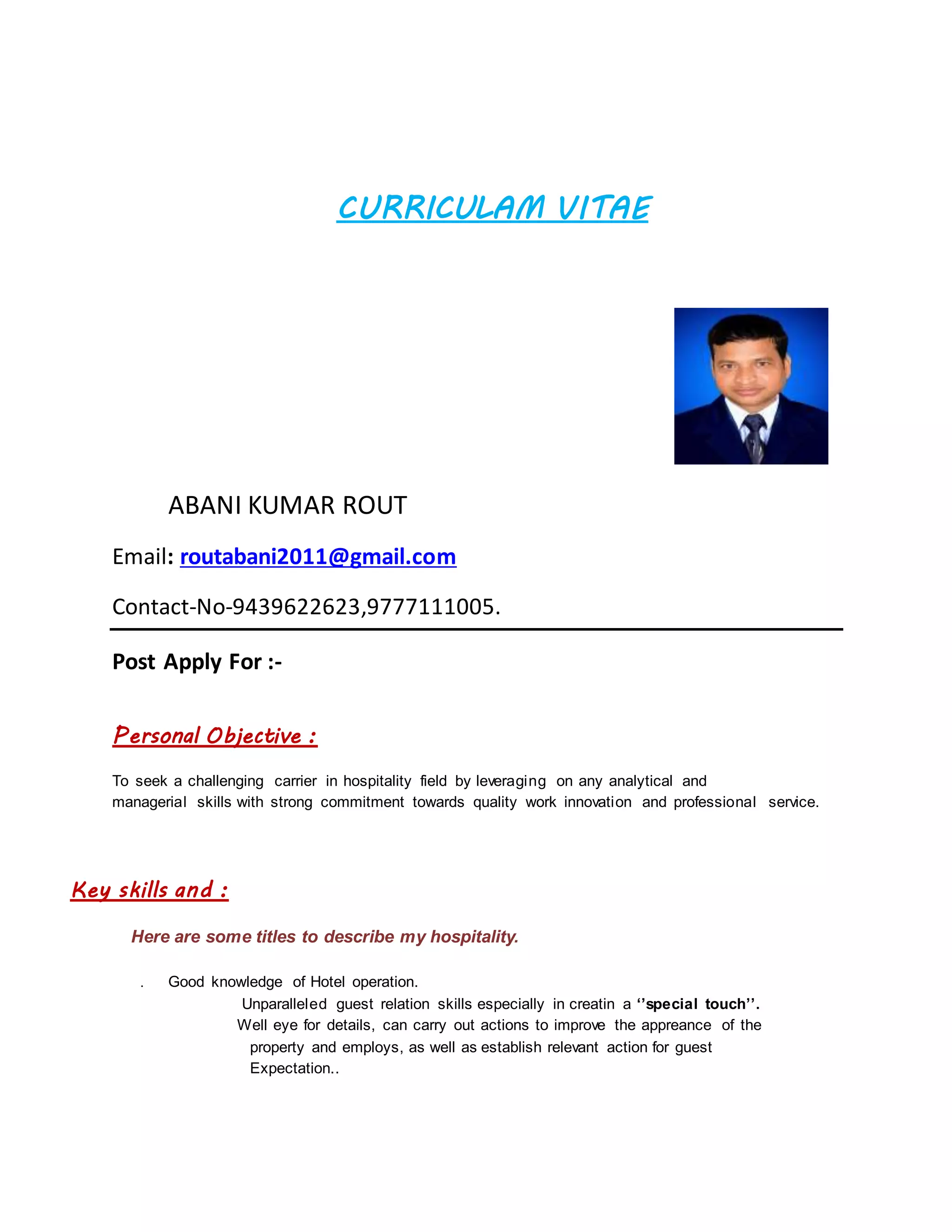 ABANI NEW C V | DOCX