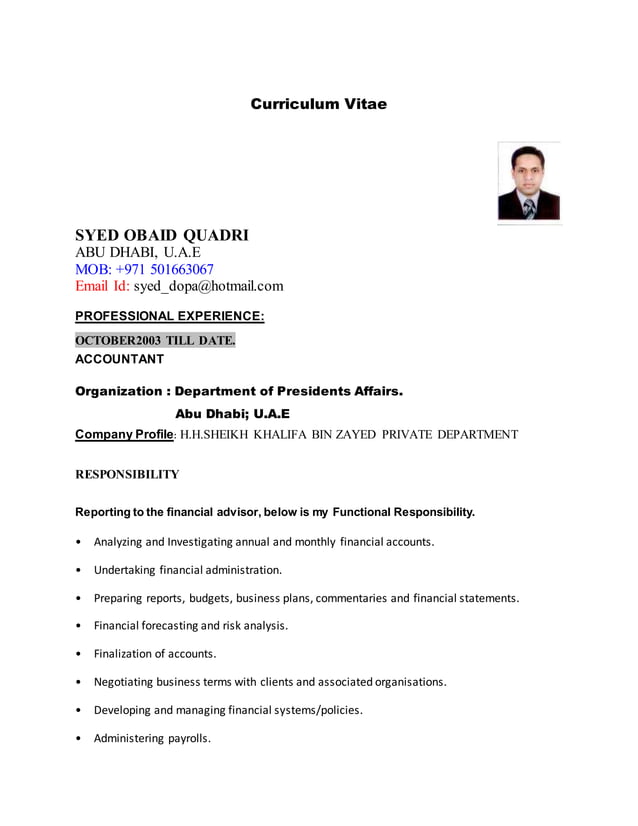 Obaid - CV (2) | PDF