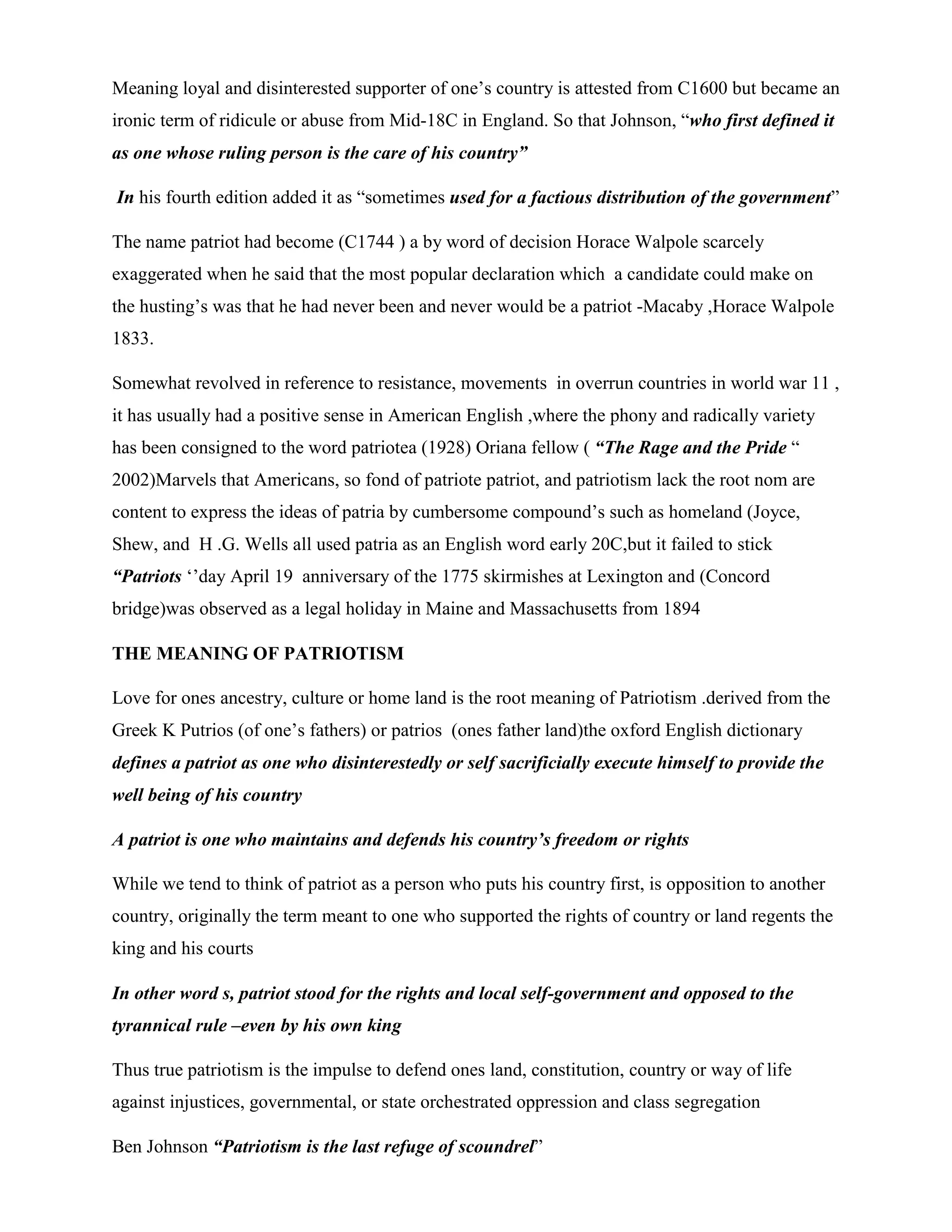 Patriot - Final Version | PDF