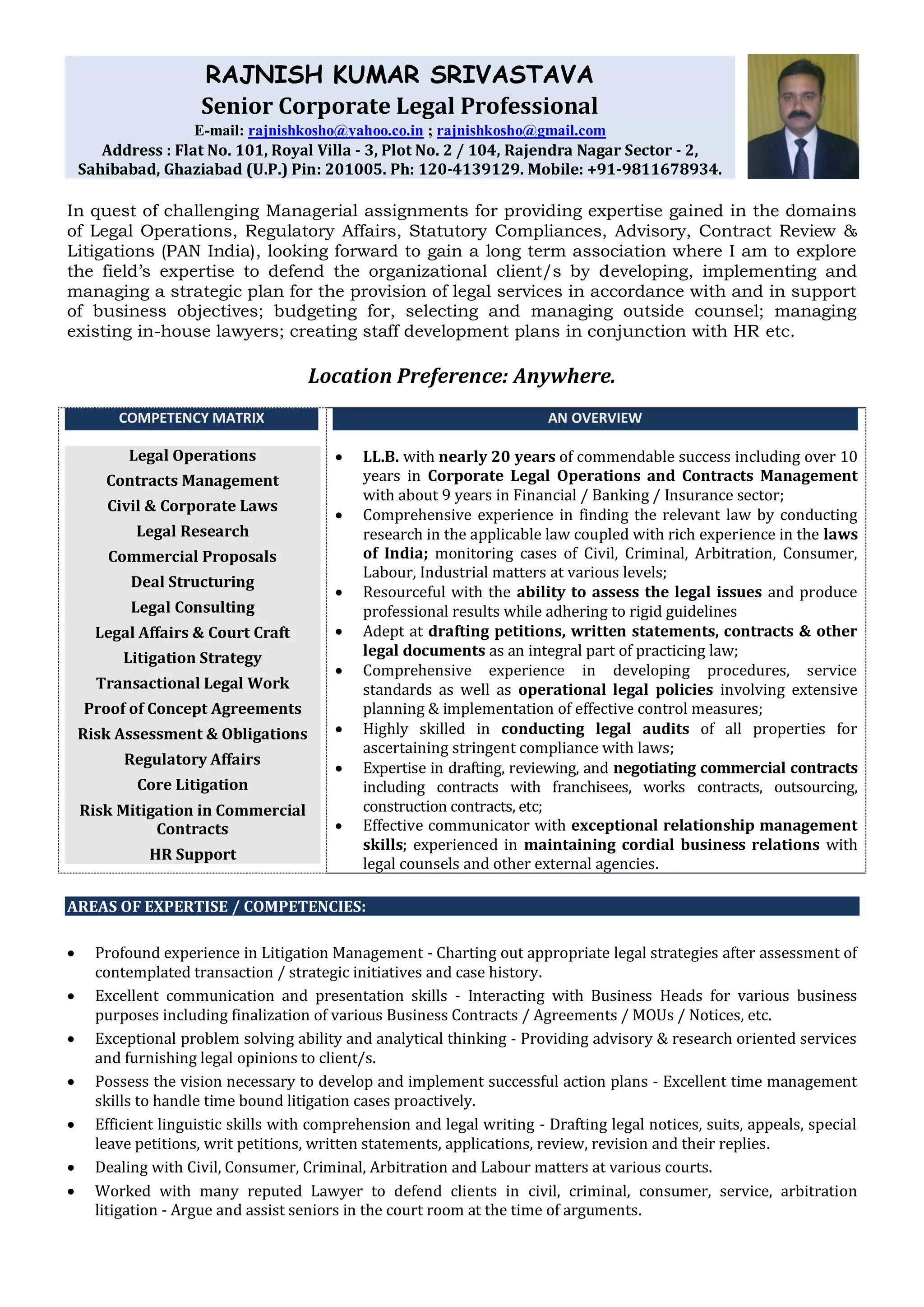 CV R K SRIVASTAVA | PDF