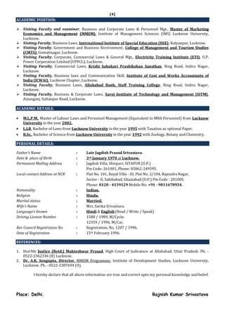 CV R K SRIVASTAVA | PDF