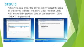 WINDOW 7 INSTALL PROCESS | PPT